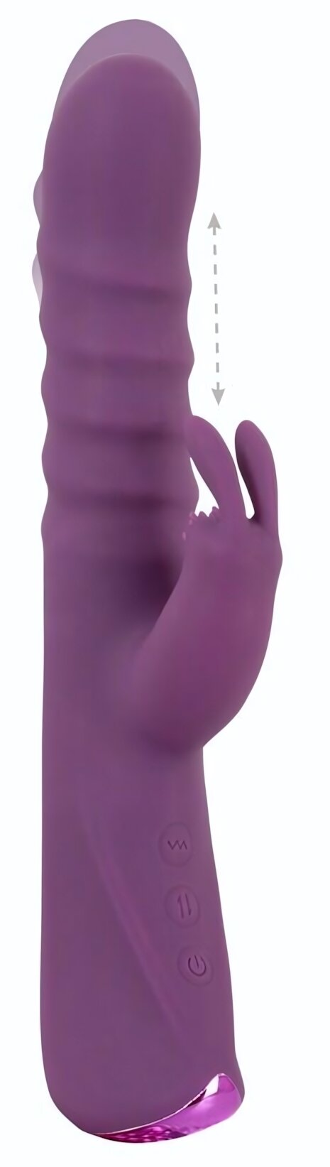 Вибратор-кролик "2 function rabbit" 23,7 см, фиолетовый, 10 вибраций, 3 фрикции, силикон