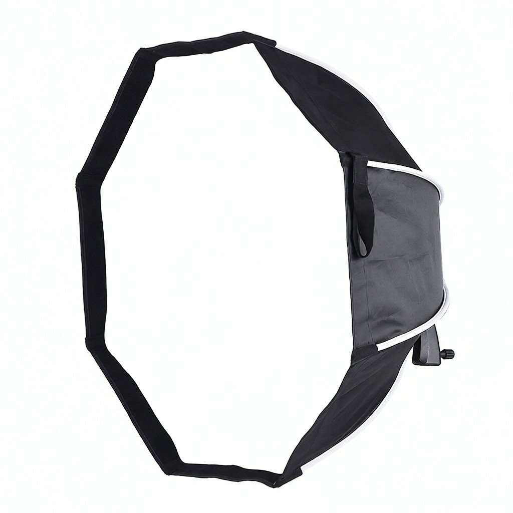 TRIOPO Октagonalная софтбокс 65см Складная 8-стержневая с мягким тканевым ручком для накамерного фонарика Godox Yongnuo, внутренняя сторона серебристая, вес товара 565г, размер упаковки 50*18.5*17см, вес упаковки 845г, в комплект входят: 1 софтбокс, 1