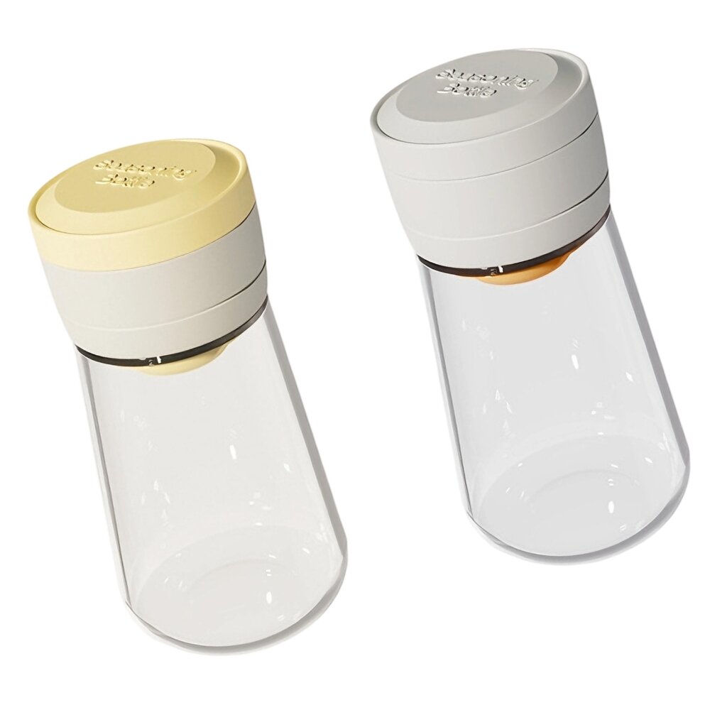 Инновационный двухцелевой стеклянный дозатор соли емкостью 220 мл, кухонный инструмент