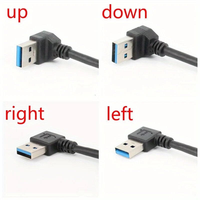 USB 3.0 угловой кабель 90° 4 stripes