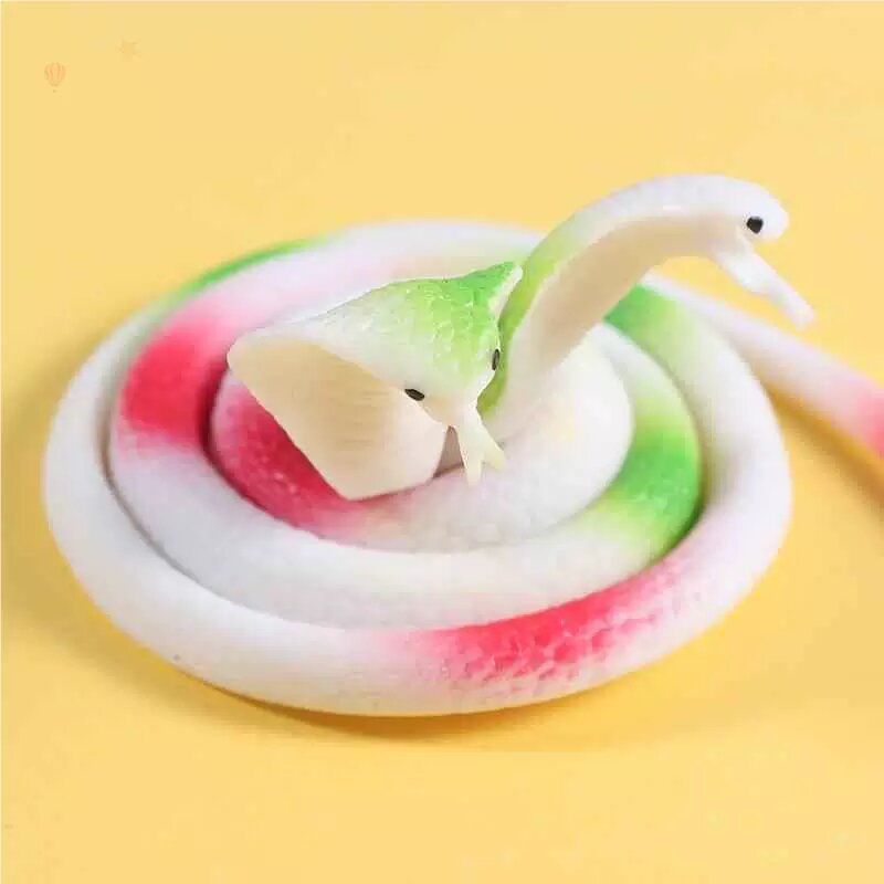 Имитация мягкой резиновой змеи, белая змея, детская игрушка-змея, маленькая белая змея, зеленый реквизит в виде змеи,