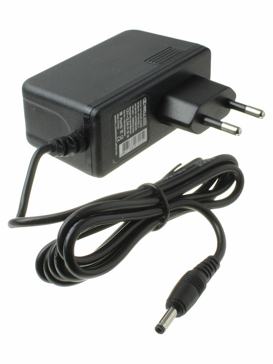 Блок питания 12В 2А импульсный штекер 3.5х1.35, узкий корпус