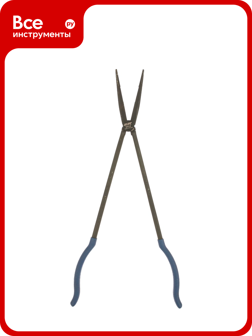 Удлиненные пассатижи 400мм JTC-5909 профессиональные длинногубцы из CrMo с пластиковыми рукоятками прямой формы губок