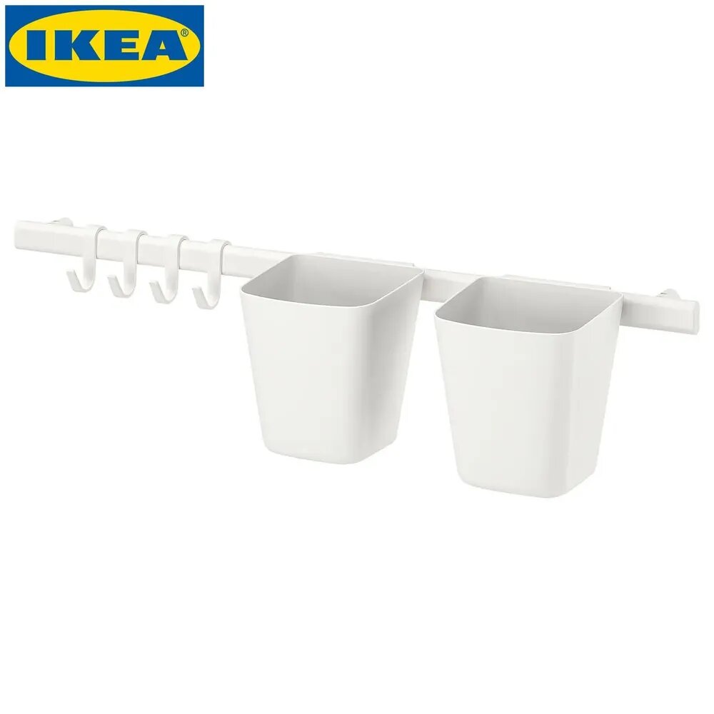 IKEA Рейлинг для кухни, 60 см х 13 см х 14 см х 7 предм.