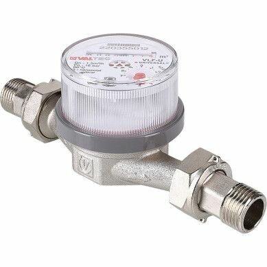 Счетчик воды универсальный с обратным клапаном 1/2", 110мм VALTEC