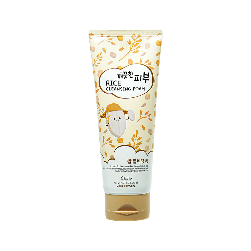 Пенка для умывания ESFOLIO RICE с экстрактом риса 150 гр