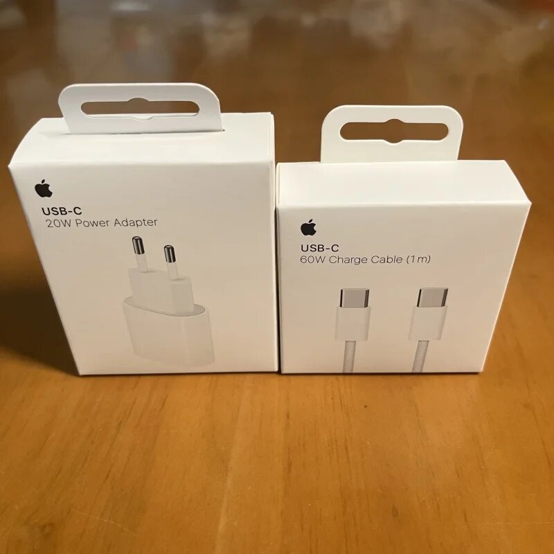 Оригинальный адаптер питания Apple USB-C 20 Вт, зарядное устройство для быстрой зарядки для Iphone 17 16 15 14 13 12 Pro Max Plus Air Mini EU Plus USB-C 1m