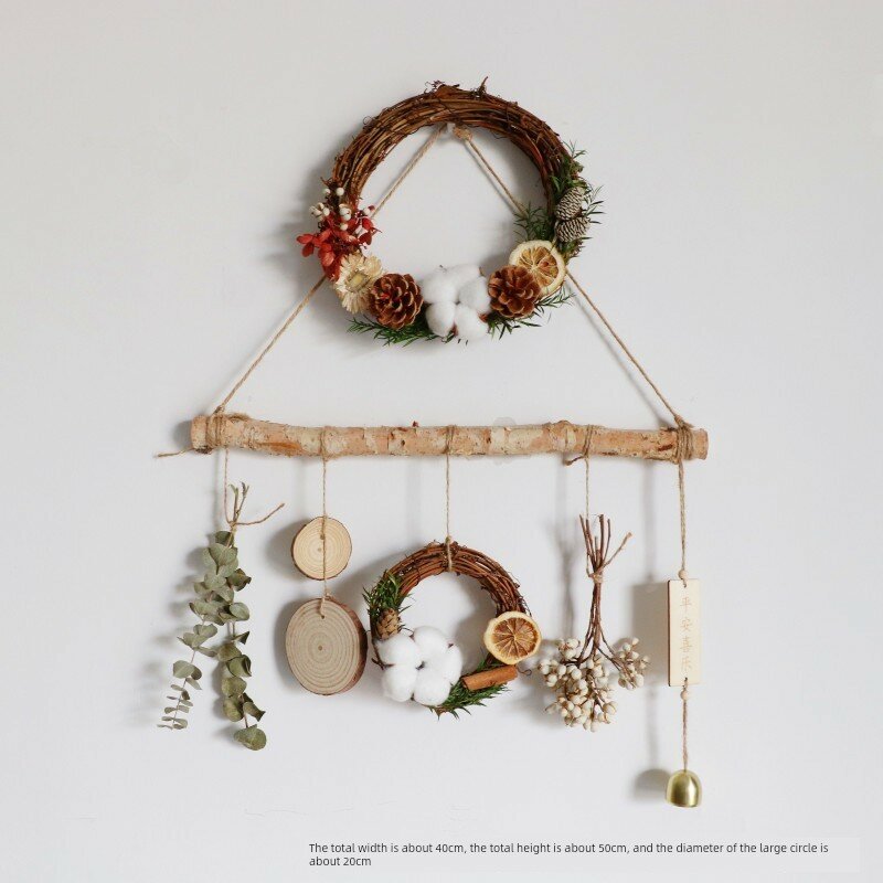 Драбина из ветки березы, сушеный цветок, украшение на стену, скандинавское украшение, комната, спальня, детский сад,