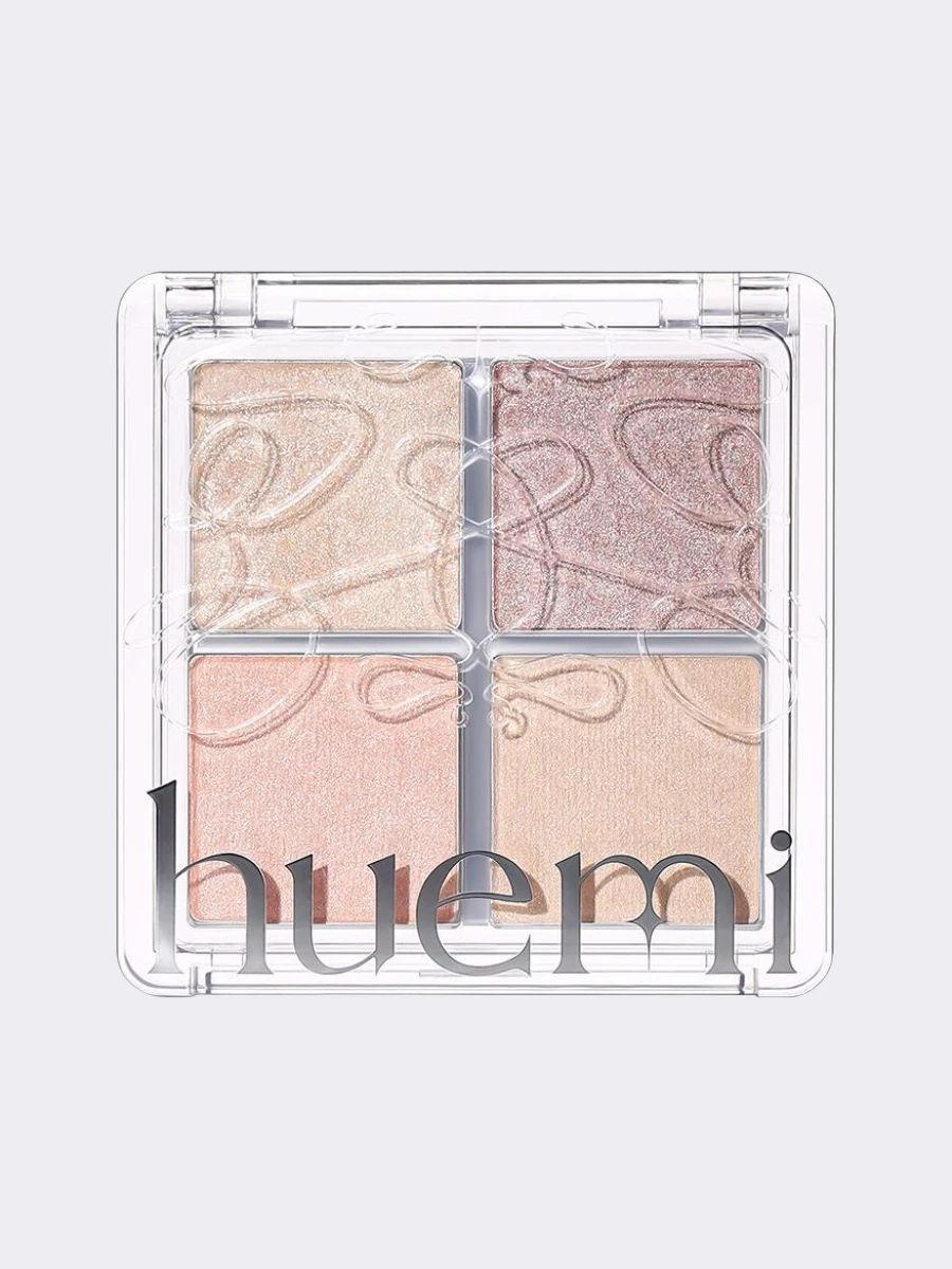 Huemi Highlight Multi-Use Glow On Palette_02 Pure Glam/Хайлайтер унивесальная палетка для лица