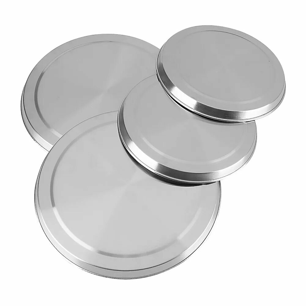 Крышки для плиты Shinylife из нержавеющей стали, комплект из 4 шт. (2 больших, 2 маленьких) — фото 1