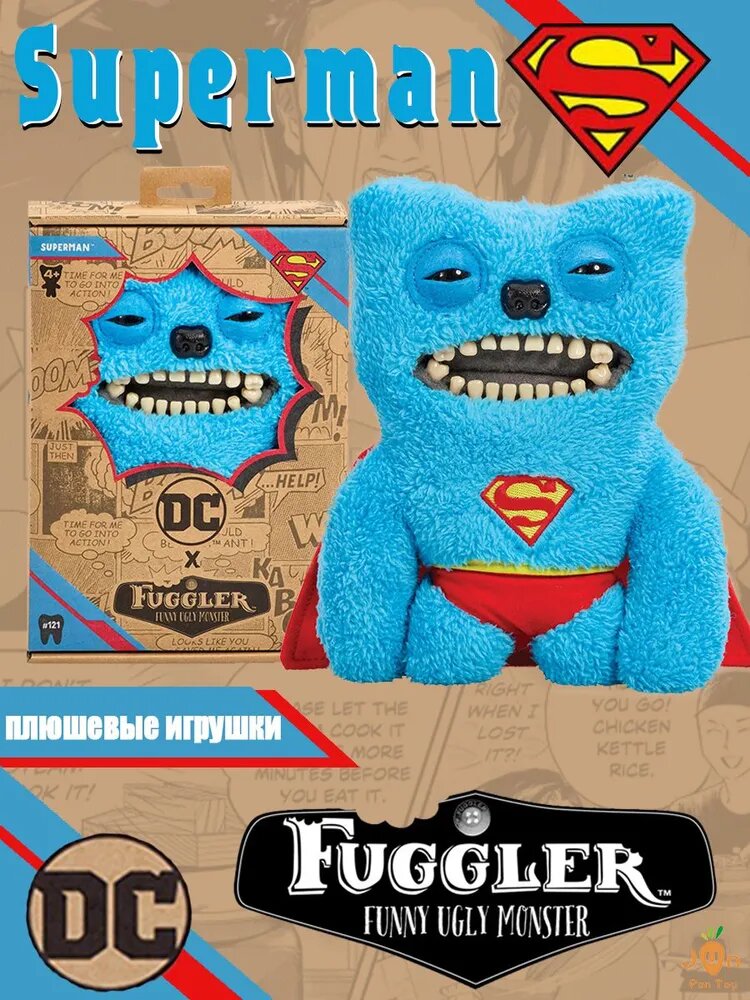 Spin Master Fuggler DC Funny Ugly Monster Batman / Плюшевые куклы-монстры-супергерои для детей от 3 лет и старше 22cm