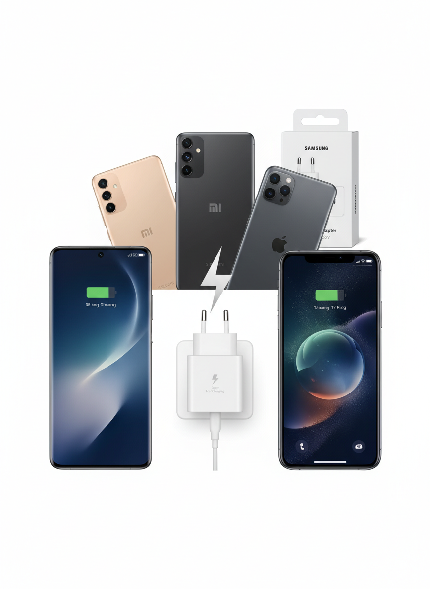 Сетевое зарядное устройство Samsung 45W с функцией быстрой зарядки, USB-C, EP-T4511, белый