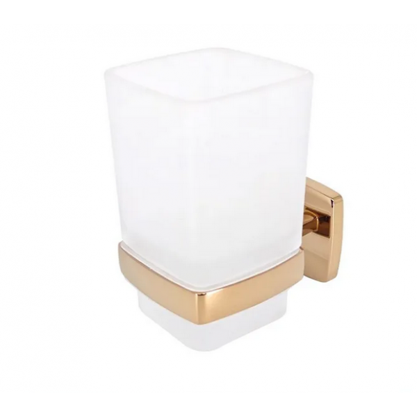 Стакан к стене для ванной стекло золото Sanartec 108114Go