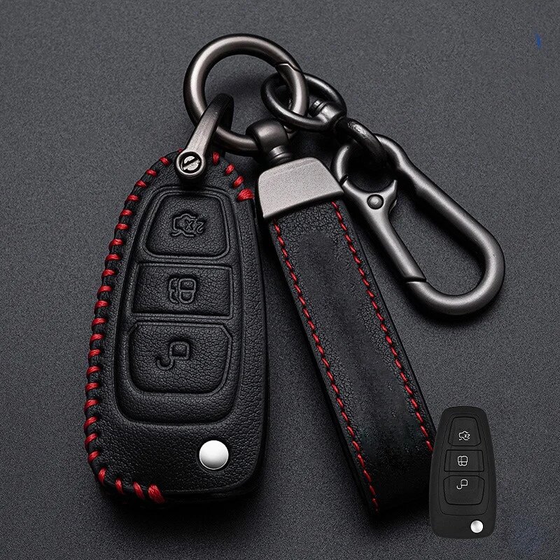 Модный чехол для ключей от автомобиля для Ford Ranger C-Max S-Max Focus Galaxy Mondeo Transit Black