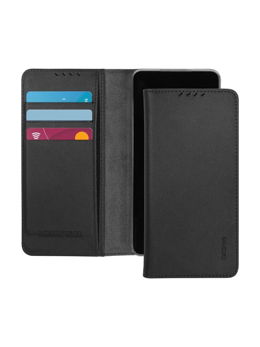 Чехол-книжка на Samsung Galaxy S26 Araree Mustang Diary, искусственная кожа, цвет: черный