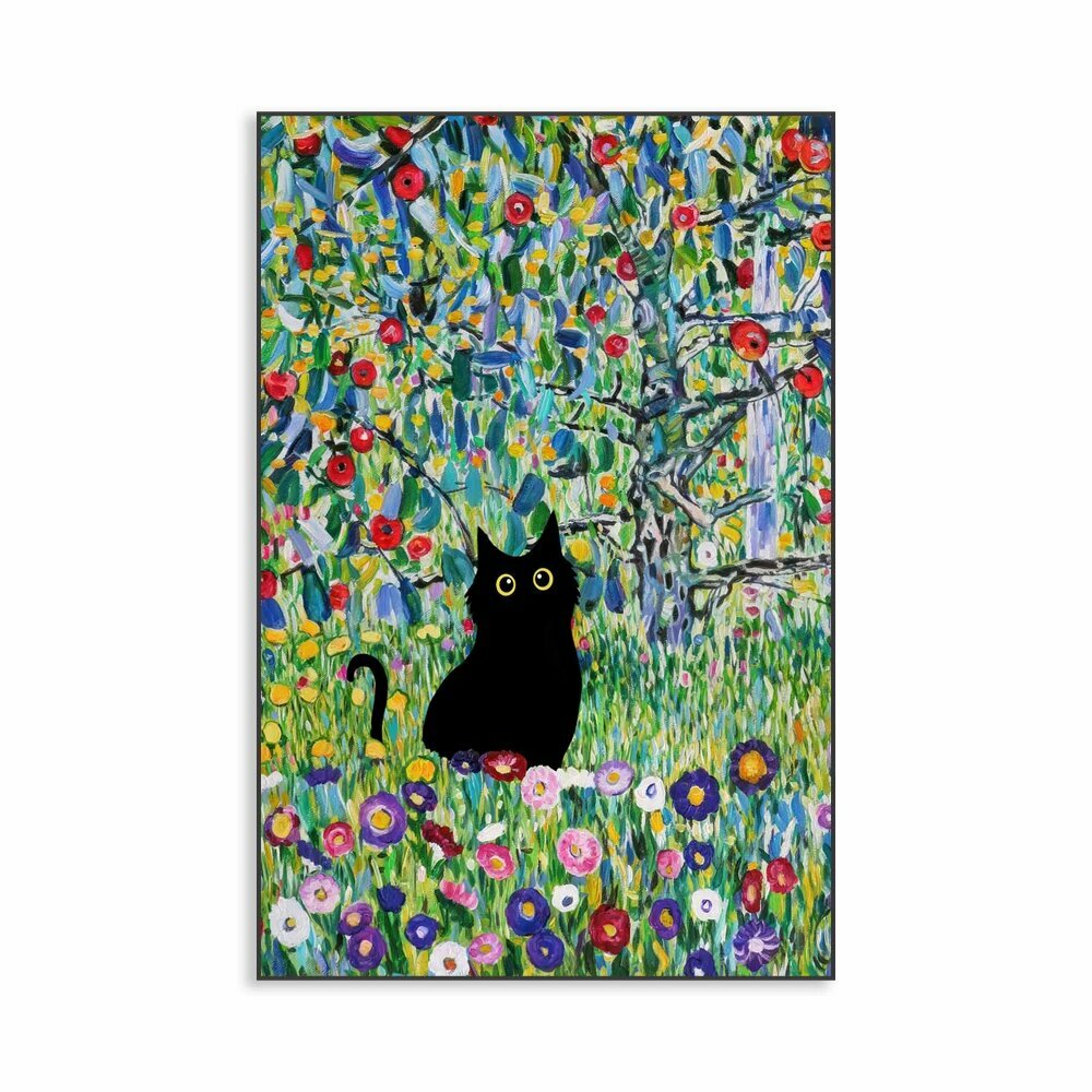 Постер "Садовый Кот" Климт, черный, 20x30см, TP1607-14
