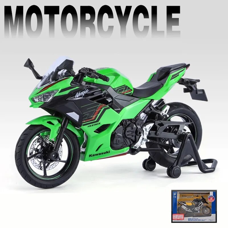 Maisto Kawasaki Ninja 400 металлическая модель мотоцикла для детей Зеленый, Green retail box