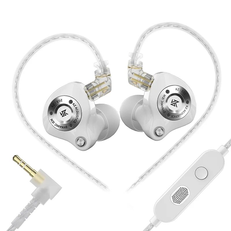 KZ EDZ Pro X, белые наушники 3.5MIC