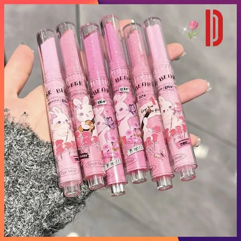 Блеск для губ, Gege bear, Водный свет, постоянный, увлажняющий, природа, новичок