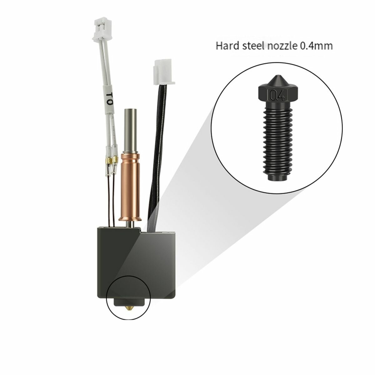 Комплект 3DPrinter Hotend для Anycubic Kobra3 с соплом из твердой стали 0,4 мм
