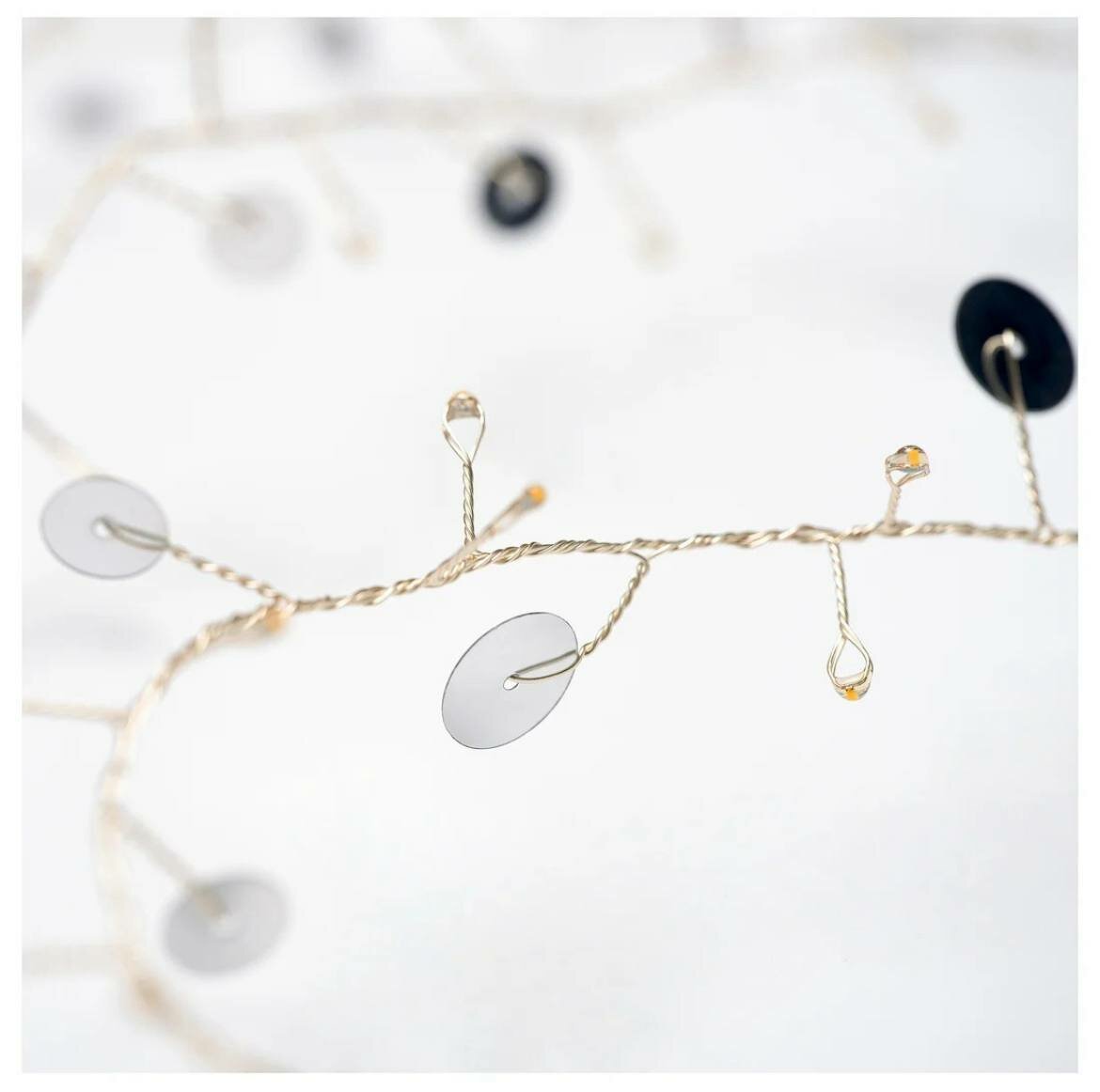 IKEA STRALA икеа строла Светодиодная гирлянда, 80 ламп, серебристый цвет