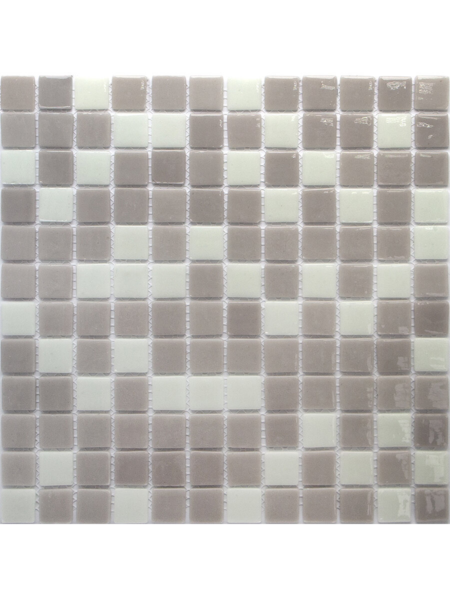Плитка мозаика из прессованного стекла на сетке Natural Steppa, размер листа 315х315 мм, чип 25х25 мм, толщина 4,5 мм