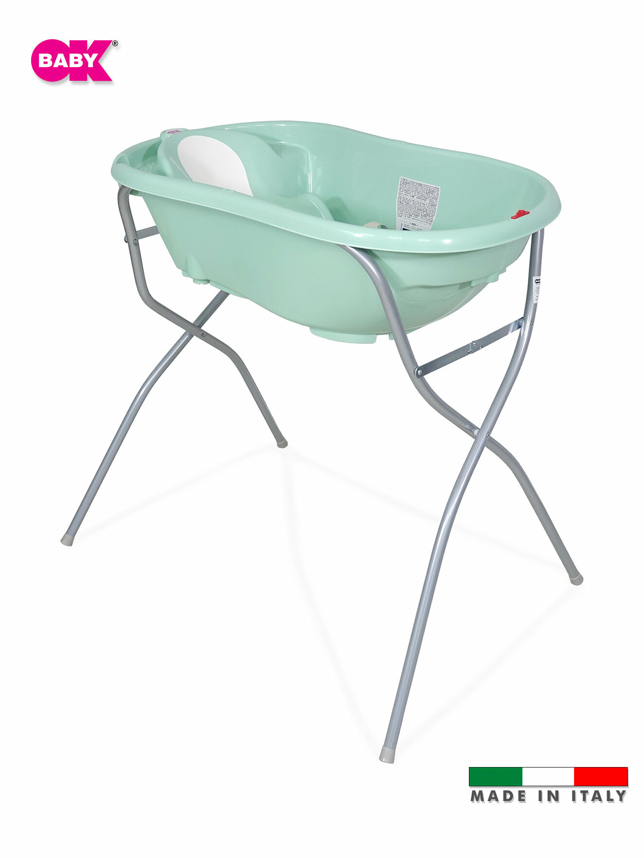 Комплект ванночка Ok Baby Onda Evolution+Подставка Onda Зеленый