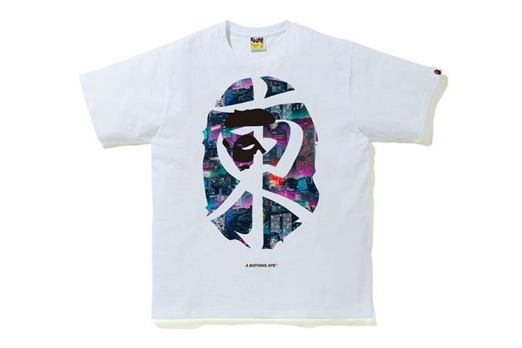 Футболка Bape Neon Tokyo Kanji