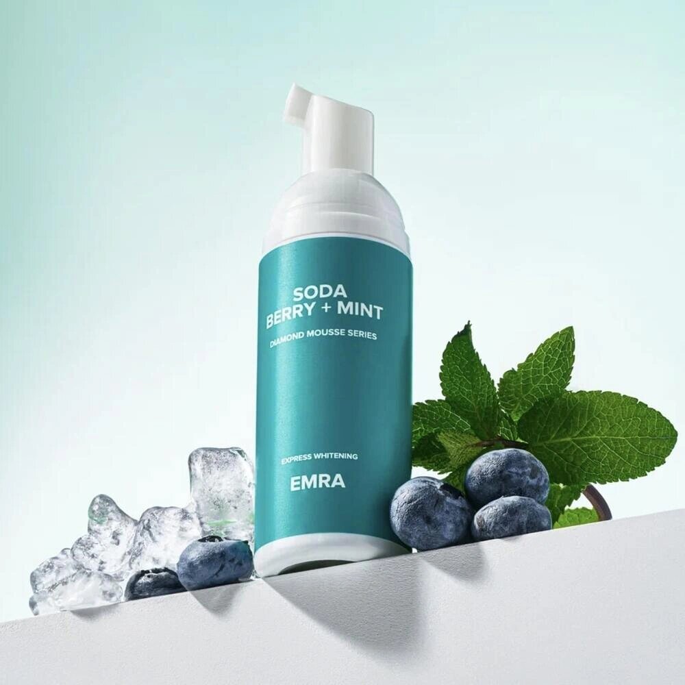 Пенка для зубов и полости рта ферментная EMRA Soda Berry + Mint, морозные ягоды, 60 мл