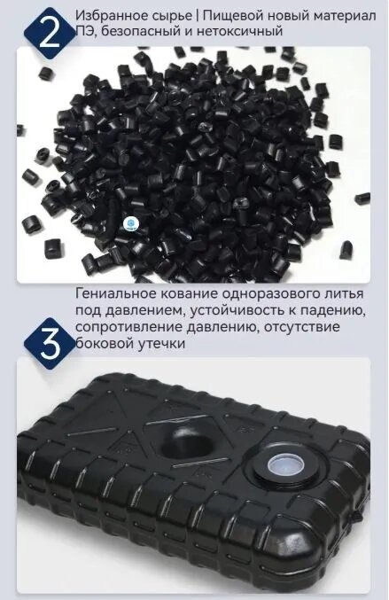 Садовый душ 200л, пластик, черный матовый, размеры 75x35x35см, комплект с лейкой и шлангом — фото 1