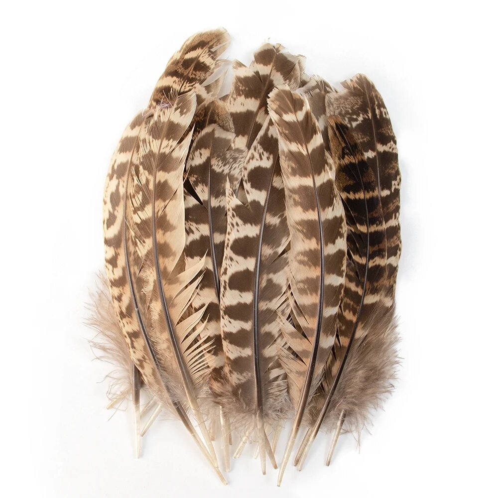 Натуральные перья индюка для рукоделия 10pcs