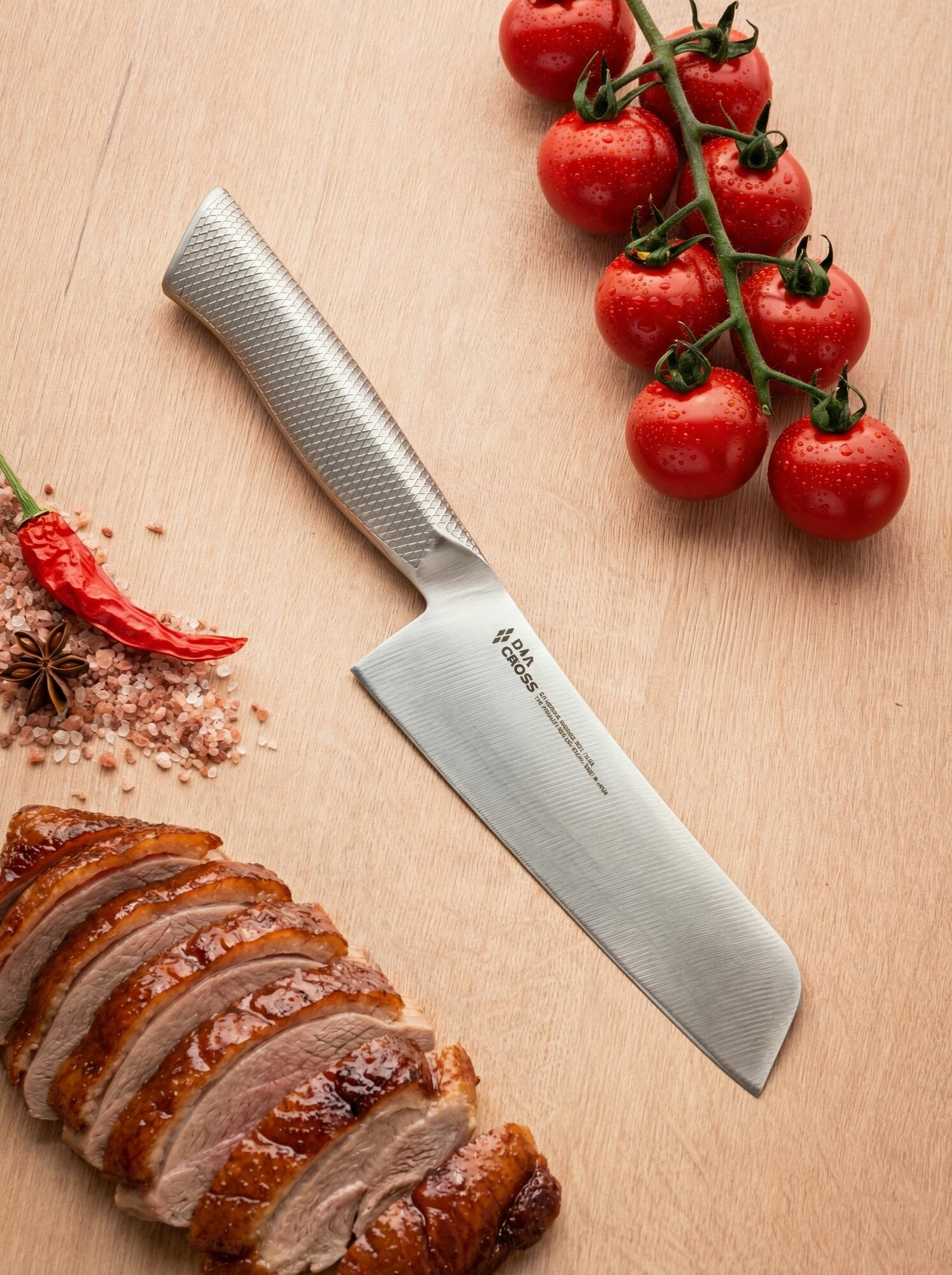 Нож кухонный Накири Mo-V Kasumi Diacross для шинковки овощей фруктов