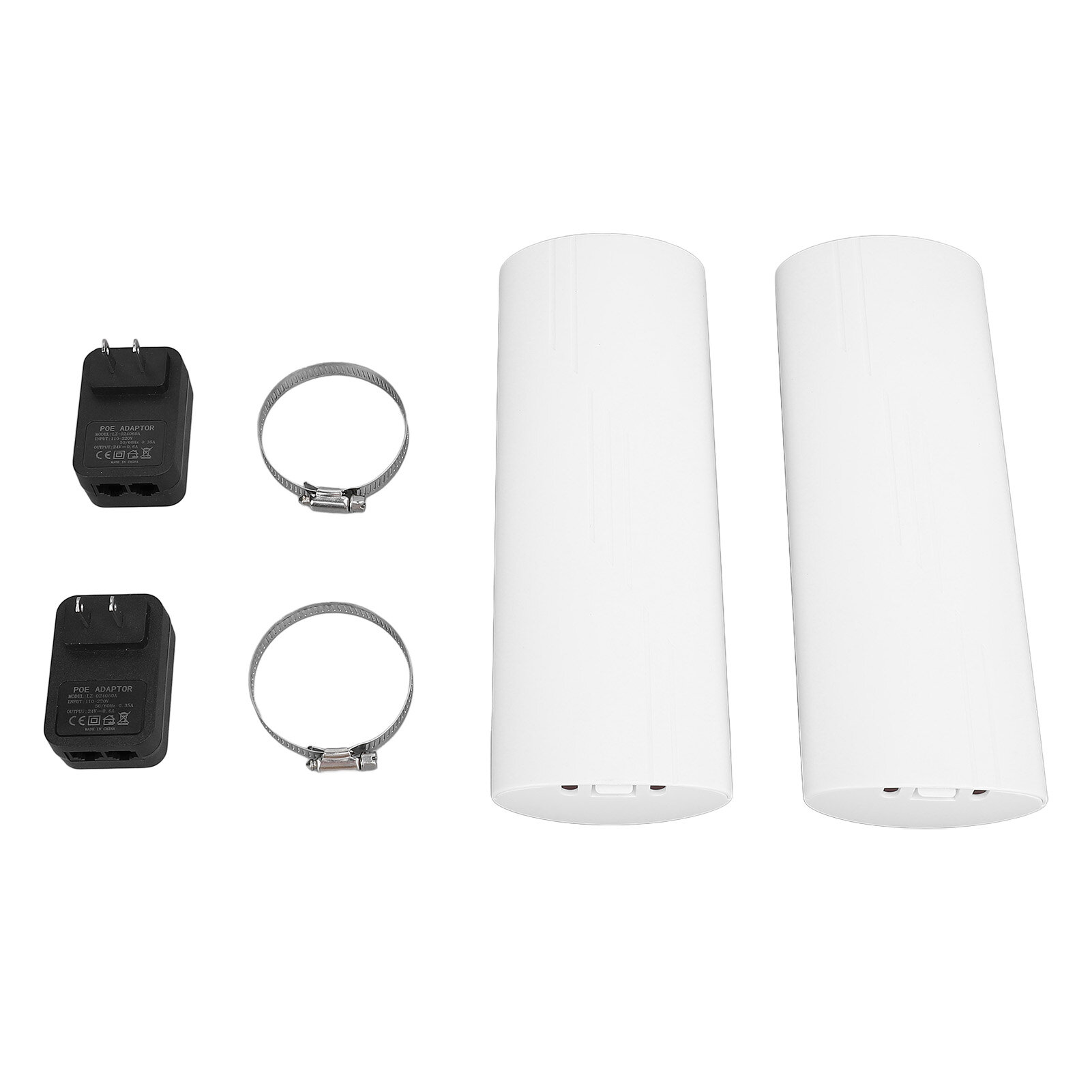 Комплект из 2 беспроводных мостов 5,8 ГГц с дальностью действия 3 км и высокой скоростью передачи данных для подключения к наружным устройствам, порт 1000 Мбит/с.