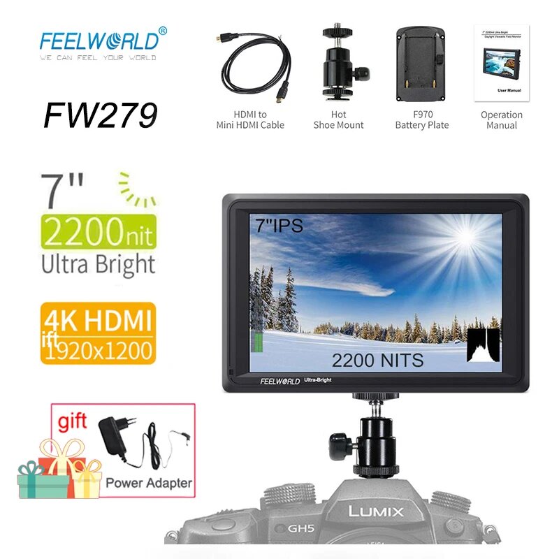 Feelworld FW279 7-дюймовый монитор для камеры FW279
