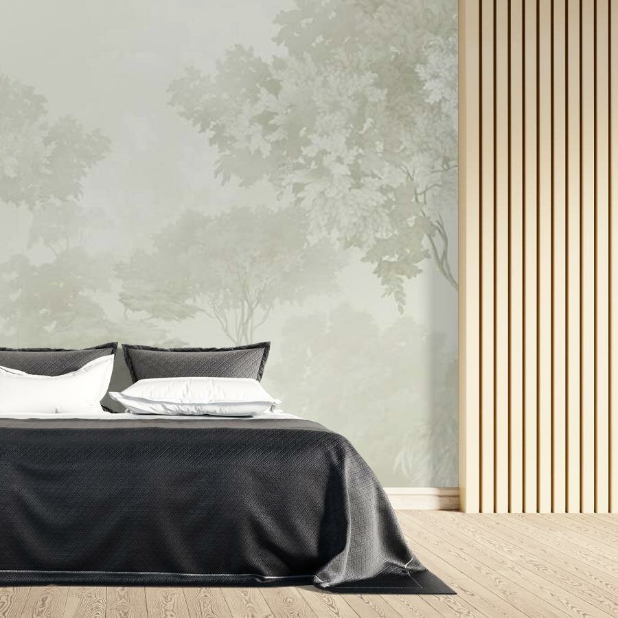 Фотообои Лес абстрактный оливковый 13-1065-S-Флекс 270 x 200 см (ВхШ) Бесшовные, флизелиновые, влагостойкие обои