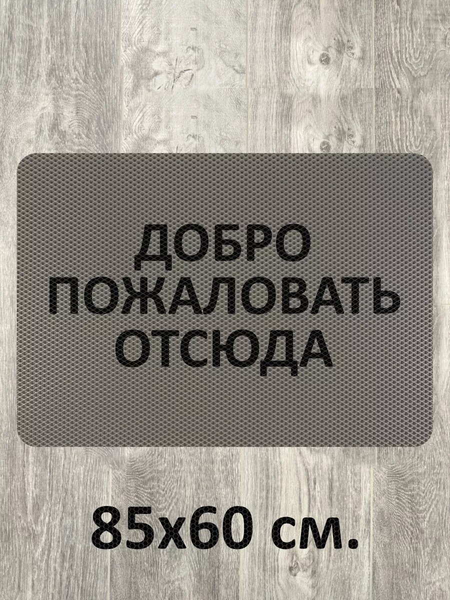 Коврик в прихожую Добро пожаловать отсюда 60х85 см