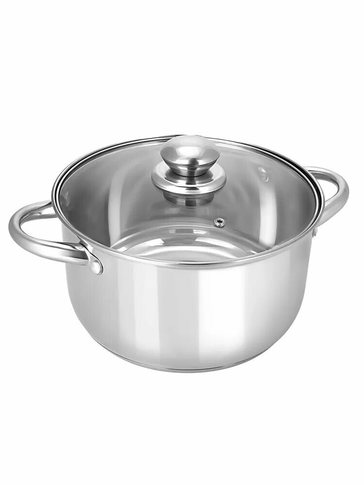 Кастрюля с крышкой Appetite Greta, нержавеющая сталь, 1 л. Для всех видов плит.