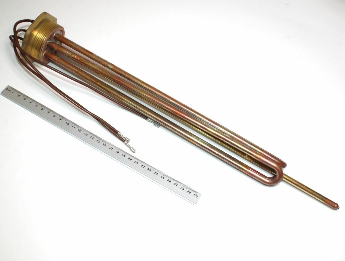 ТЭНБ ЭВН (G2" ?59mm) RTF 6000W 2.0x3J380V(?) L-470mm TW (медь)