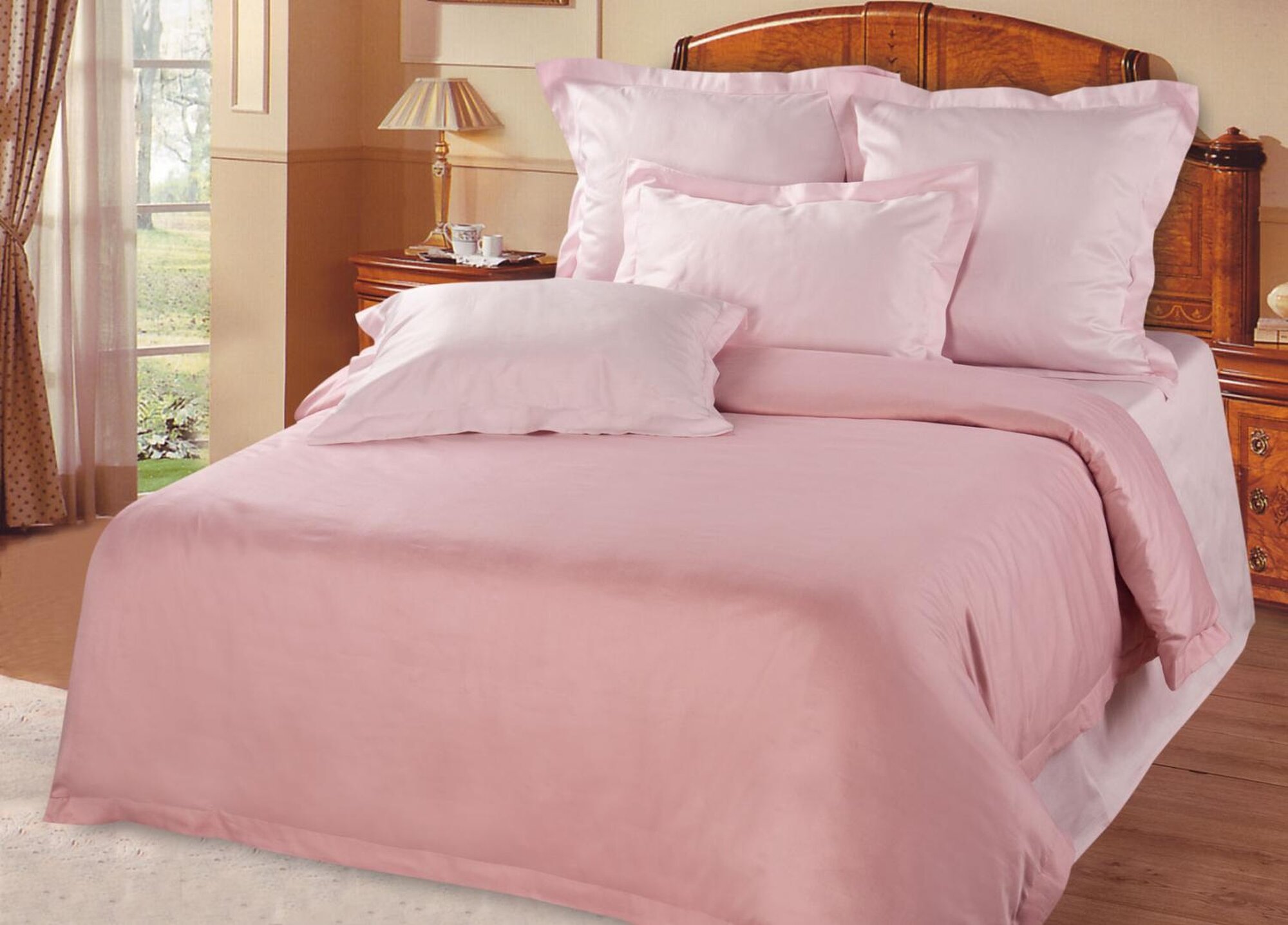 Постельное белье GOLDTEX "Rosado", бамбуковое, 2-спальный комплект, 4 наволочки