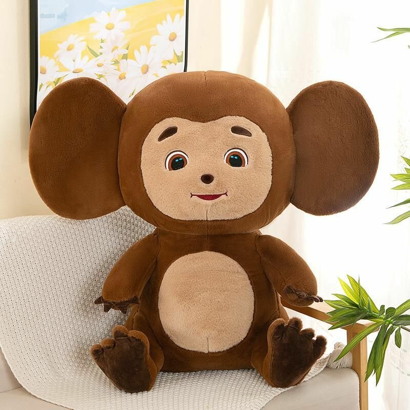 Мягкая игрушка Чебурашка 40см, коричневый, GoldStitch