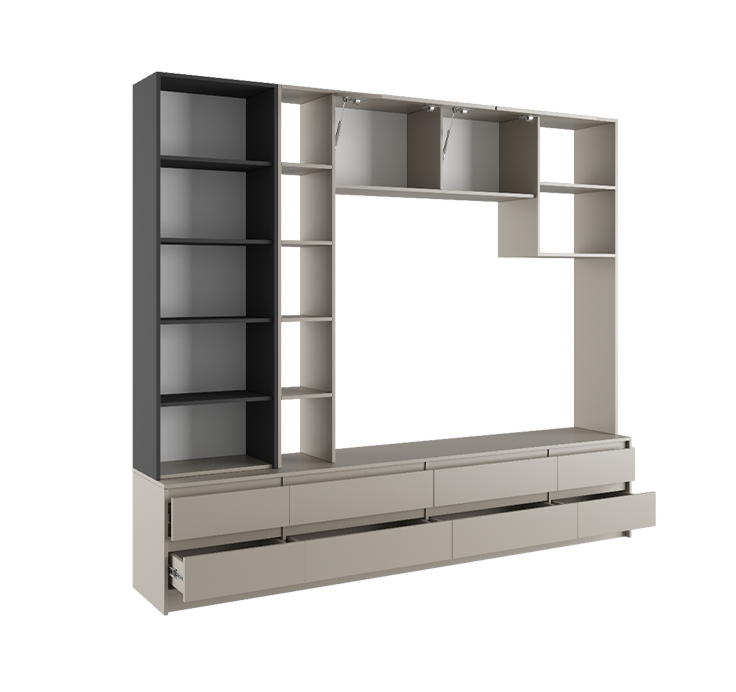 Гостиная "Селена" 240см, кашемир/графит