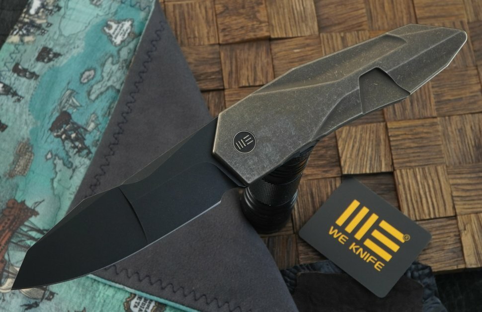 Складной нож We Knife Solid, сталь CPM 20CV, BW, рукоять титан