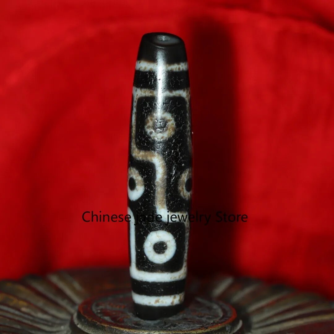 Древние тибетские бусины Дзи из агата 9 глаз