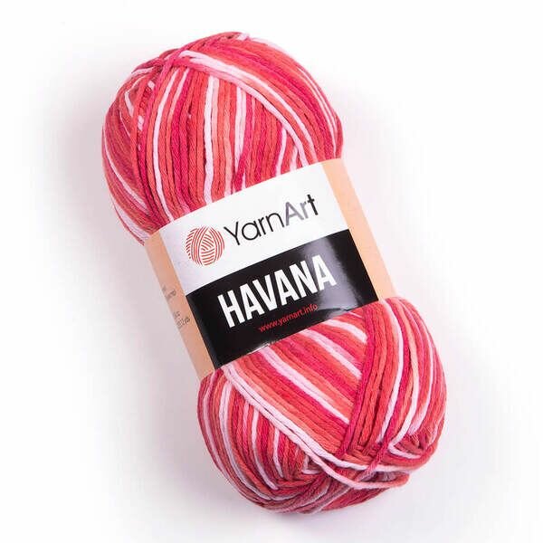 Пряжа YarnArt Havana 2114 (1 моток по 200г/215м) красный/светло-розовый