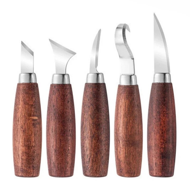 Набор ножей для резьбы по дереву, 5 шт, Black Walnut-5PCS