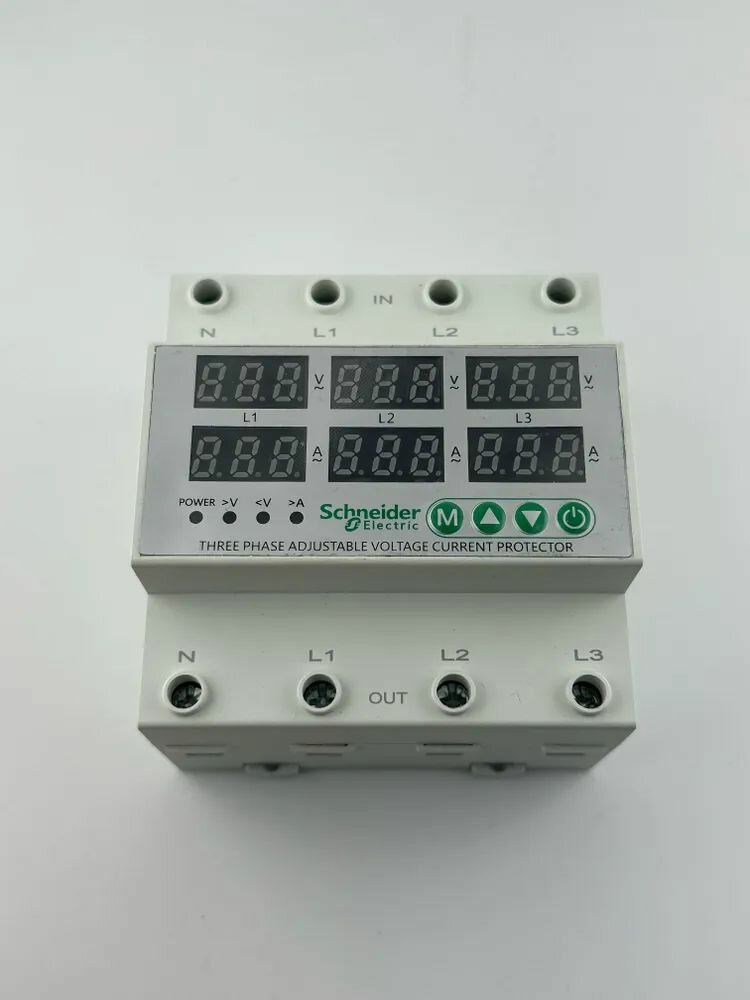 Реле напряжения и тока с дисплеем 40A 3ФАЗ Schneider