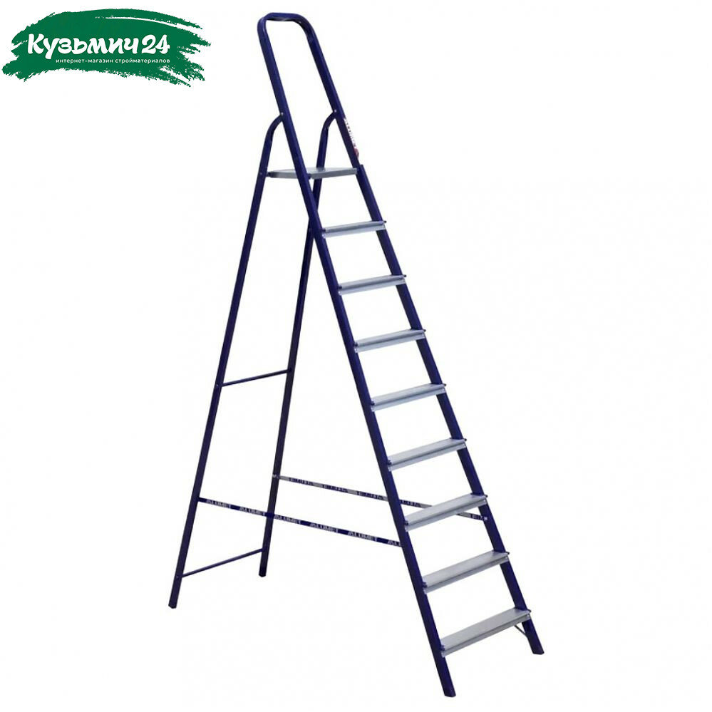 Лестница-стремянка Алюмет 9 ступеней, 1 секция, стальная, нагрузка до 150 кг
