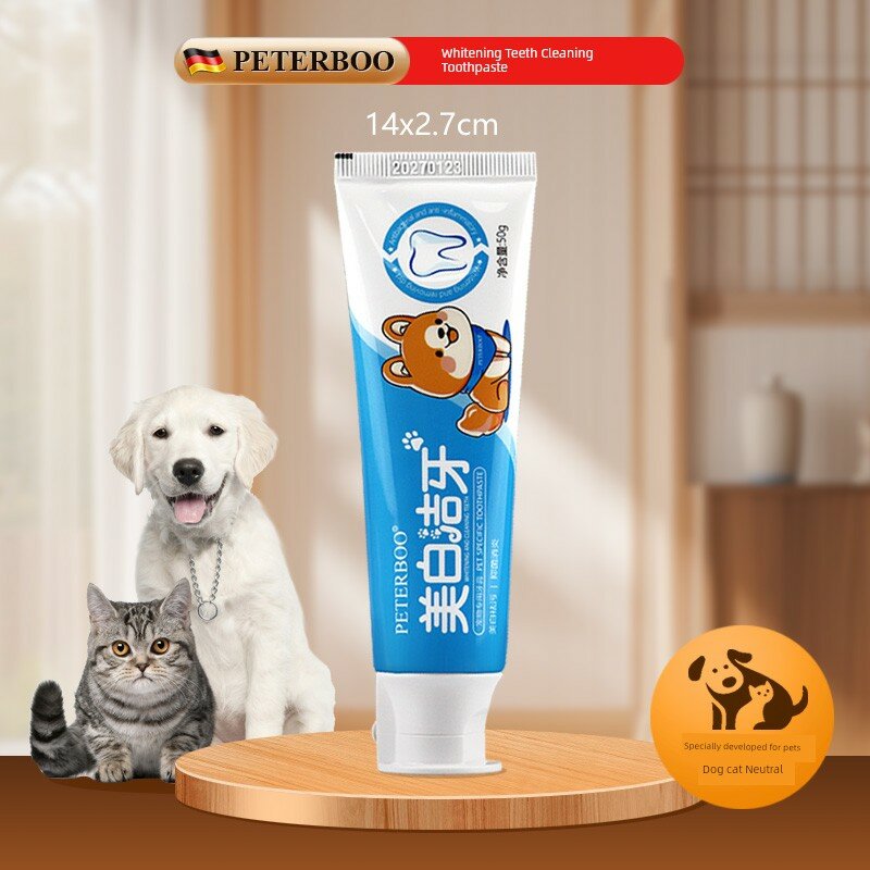 Безопасная отбеливающая зубная паста для кошек и собак, натуральный уход за зубами, одиночный тюбик