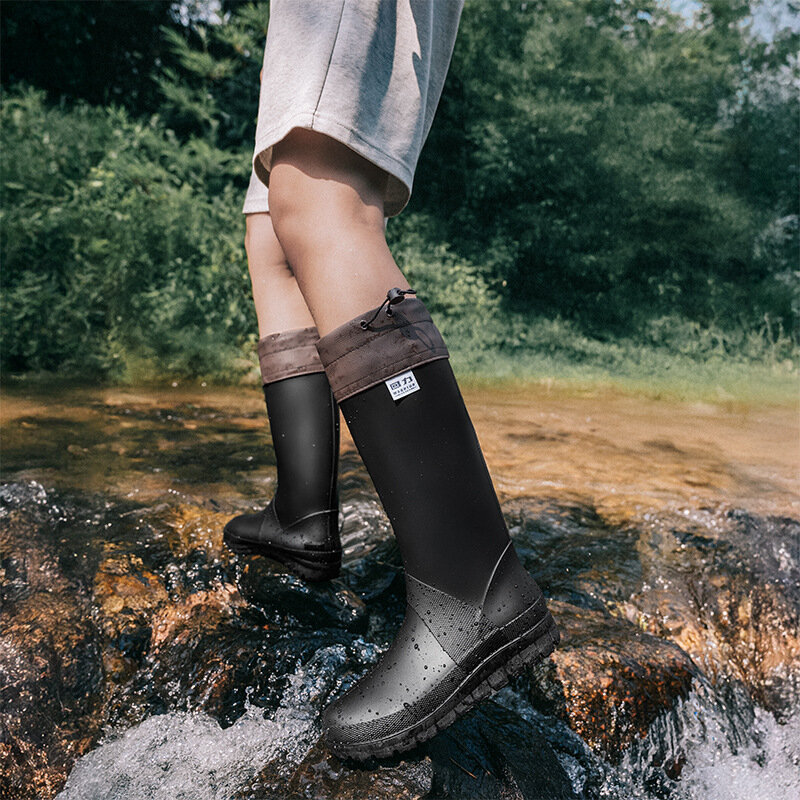 Резиновые сапоги, складные портативные резиновые сапоги для активного отдыха, мужские для кемпинга, для сплава по рекам, высокие резиновые сапоги для пар, нескользящие кухонные резиновые сапоги, женскиеРазмер обуви. EU:39