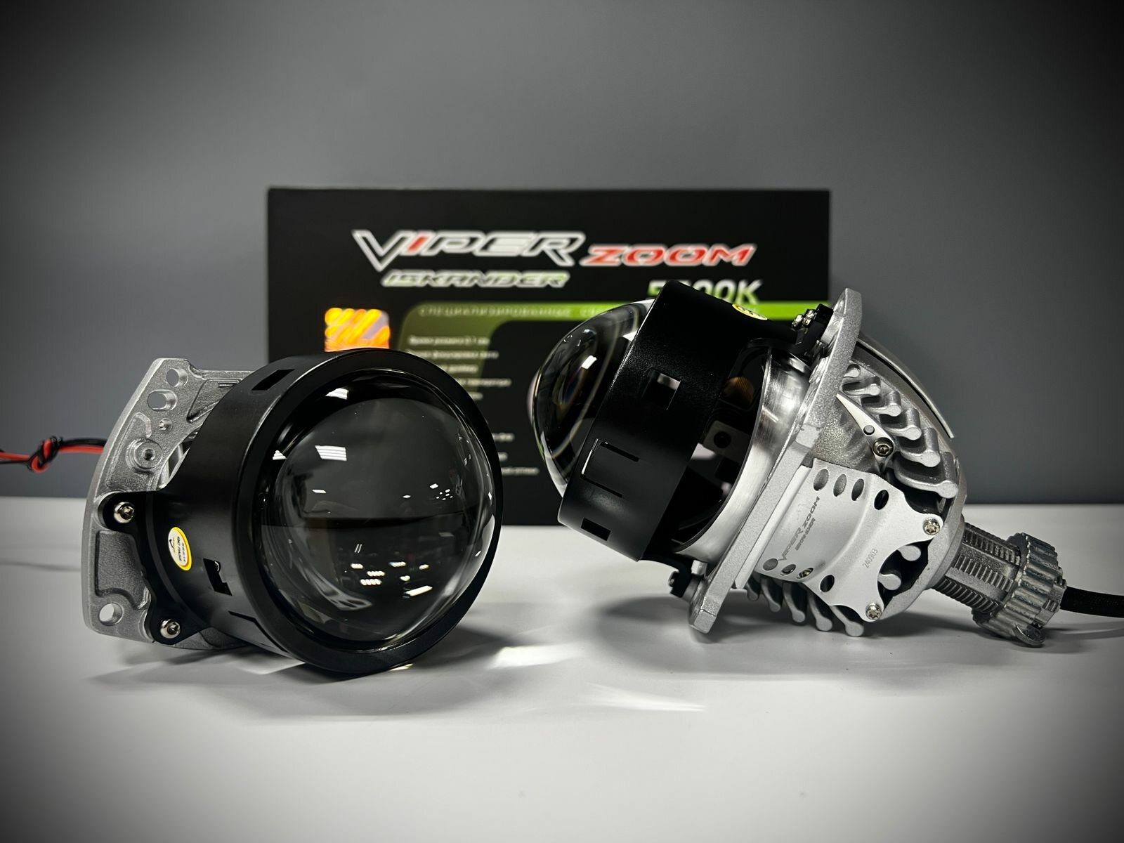 Bi Led линзы Viper Zoom Iskander 55W / 65W - БИ лед Линзы на Гайку 3 дюйма BI Led